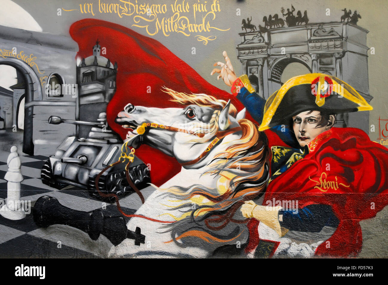 Wall art in Milan Stock Photo - Alamy