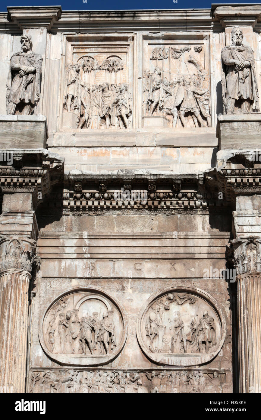 Arch of Constantine. Detail of Hadrianic Roundels Depicting a Hunting ...