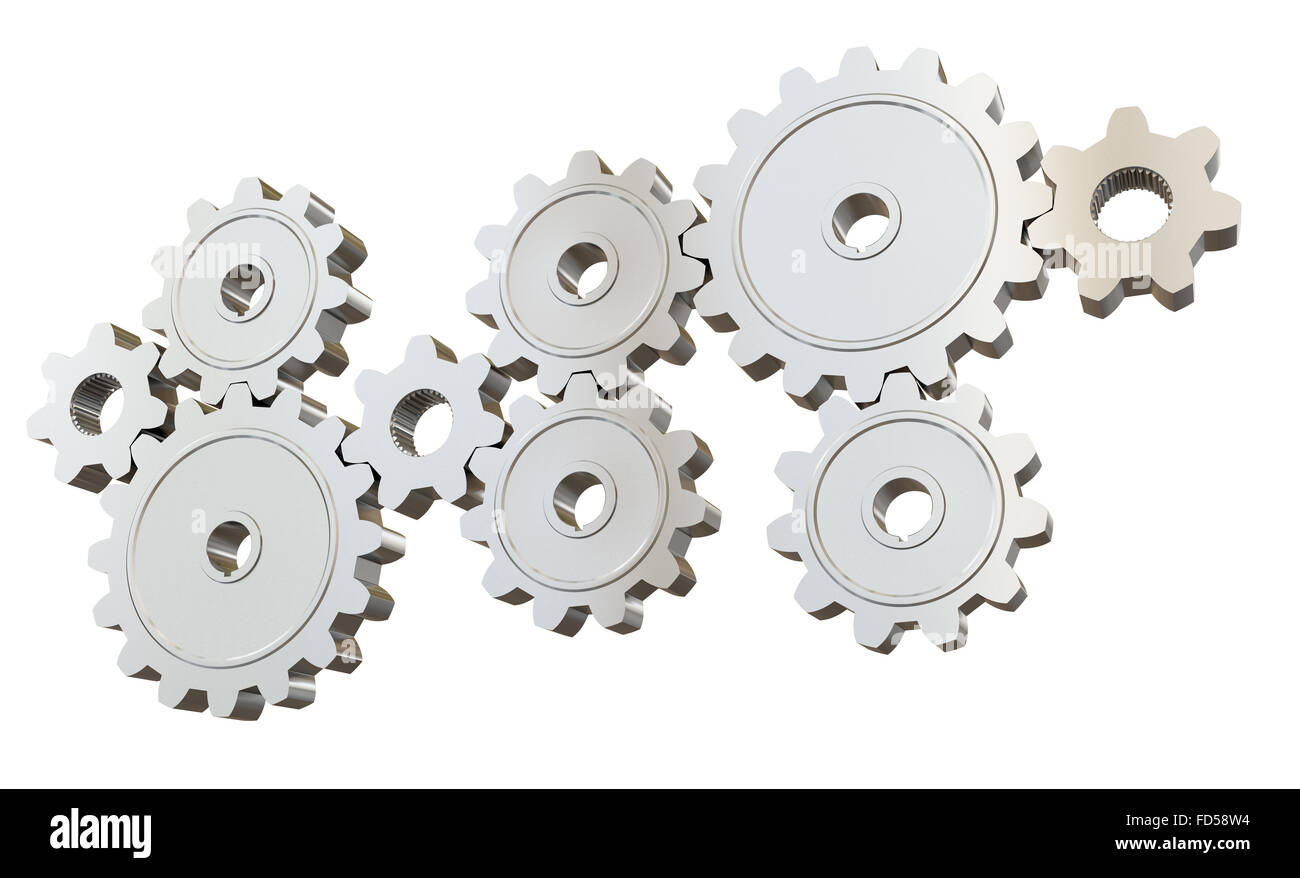 Set of mechanical gears Stock Photo - Alamy