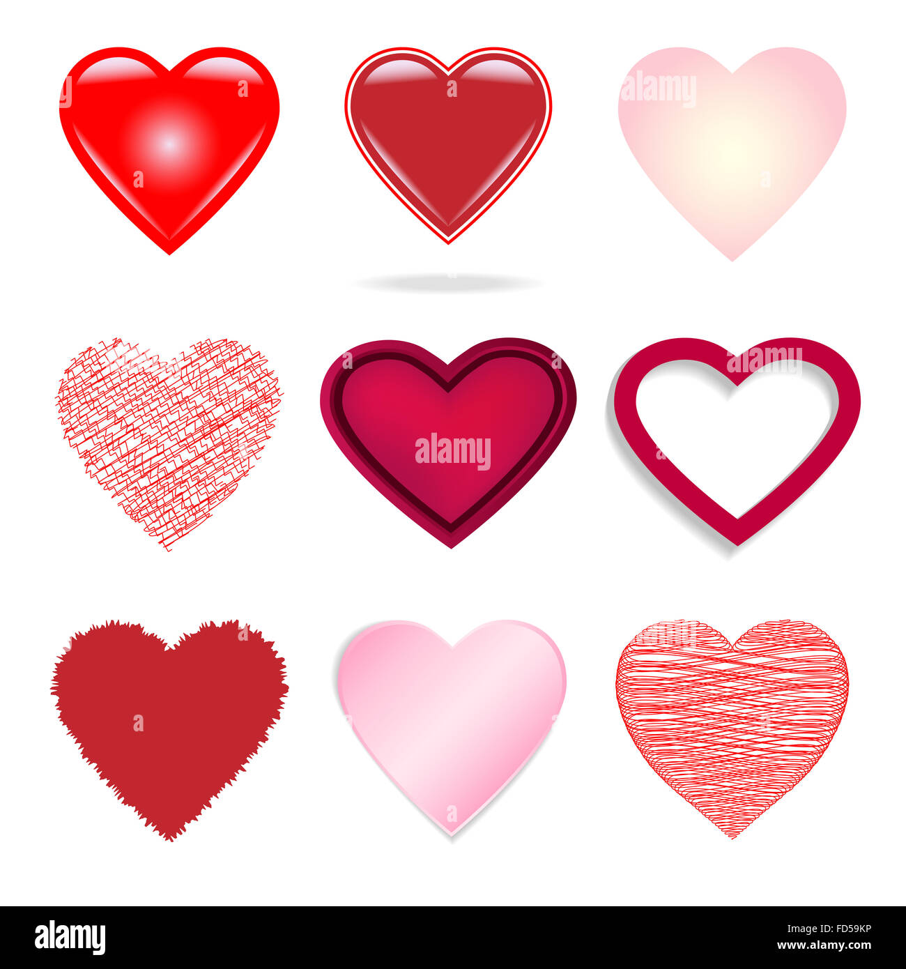 Different hearts hi-res stock photography and images - Alamy
