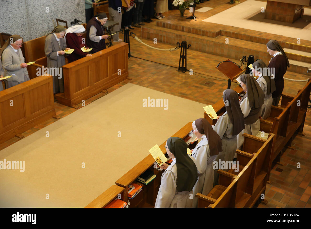 Visitation monastery. Catholic mass Stock Photo - Alamy