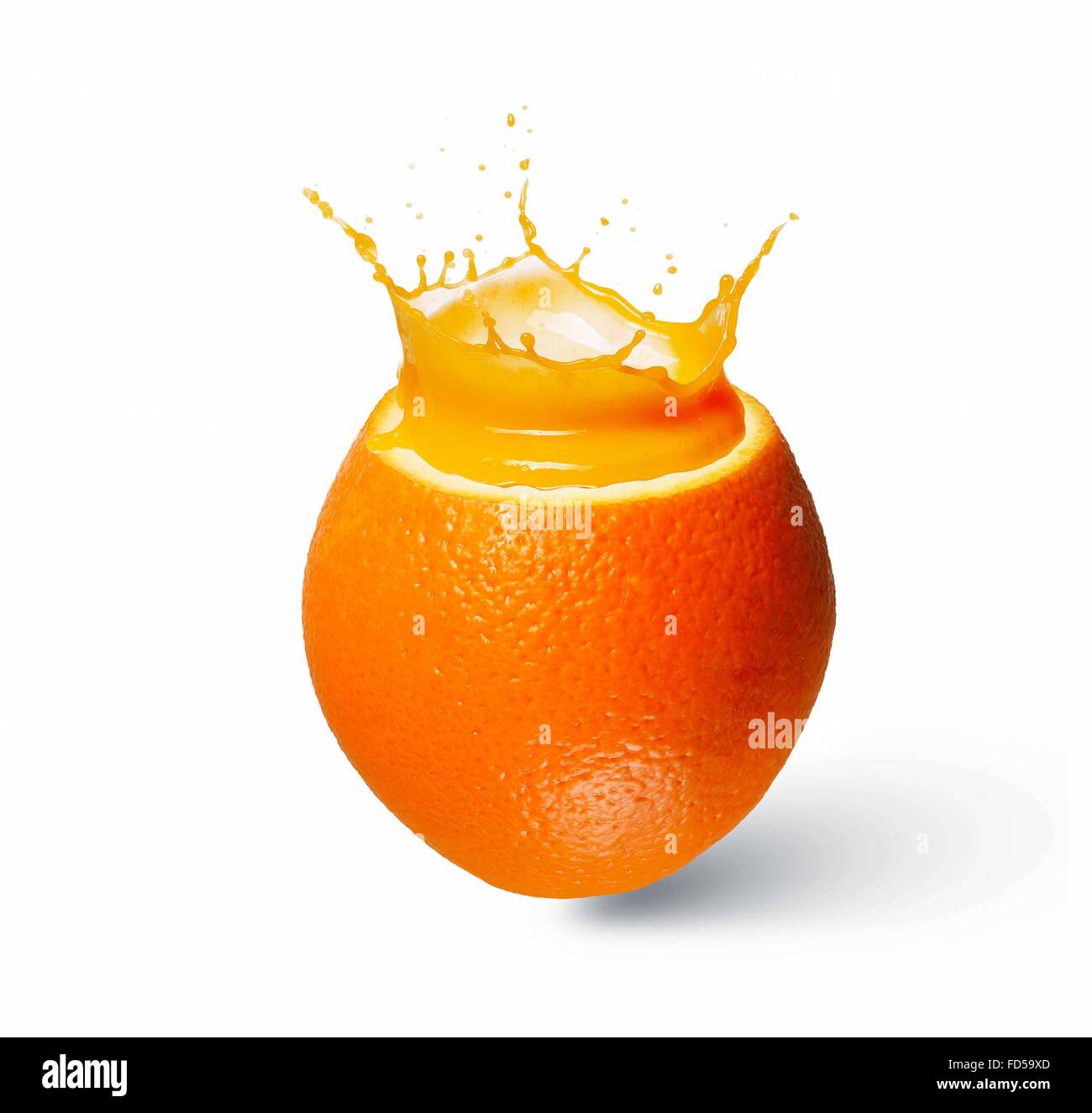 Image of refreshing orange cocktail with juicy splashes Stock Photo - Alamy