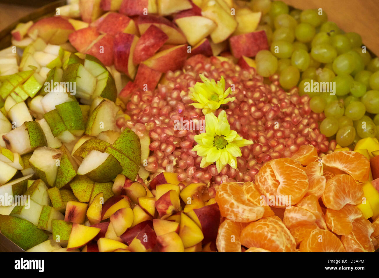 Durga puja celebration in Paris. Fruit prasad Stock Photo - Alamy