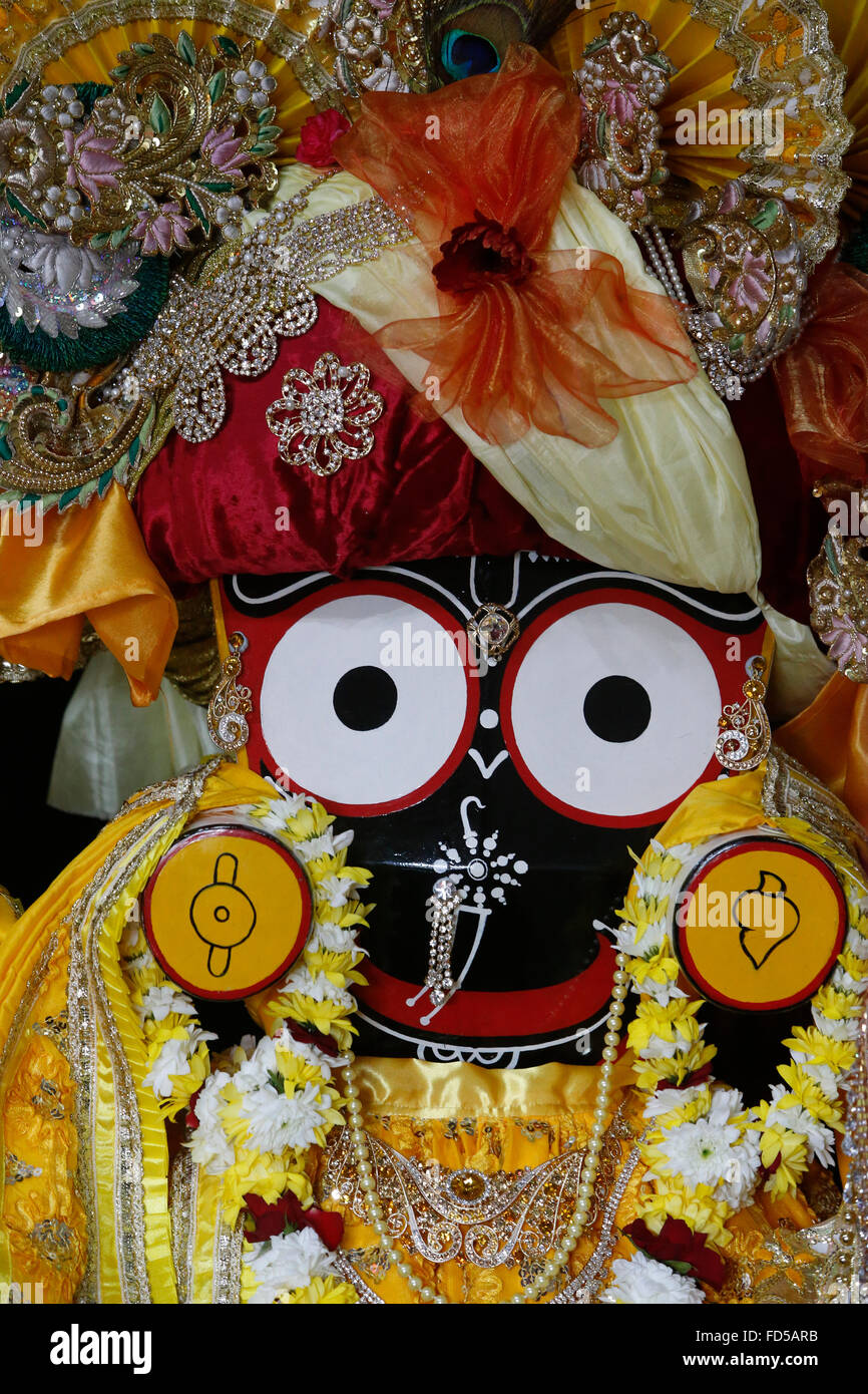 Gaura Purnima celebration at ISKCON Paris. Jagannath Stock Photo - Alamy