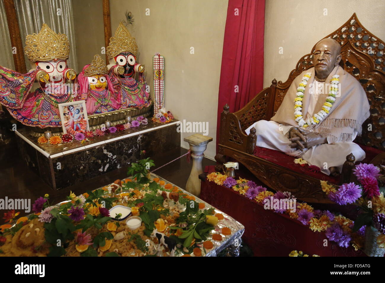 Goverdan puja celebration at ISKCON Paris Stock Photo - Alamy