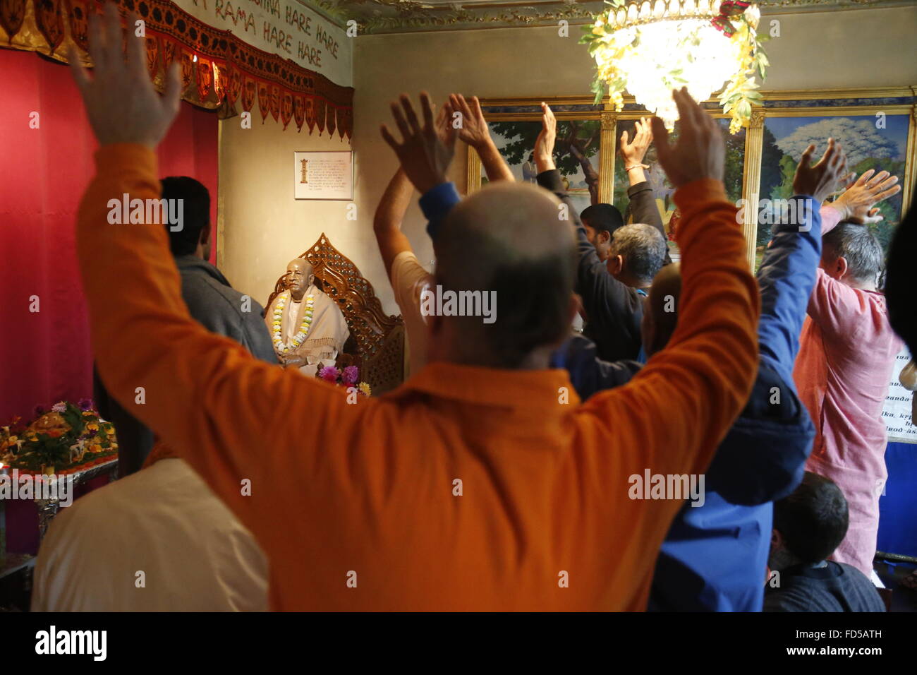Goverdan puja celebration at ISKCON Paris Stock Photo - Alamy