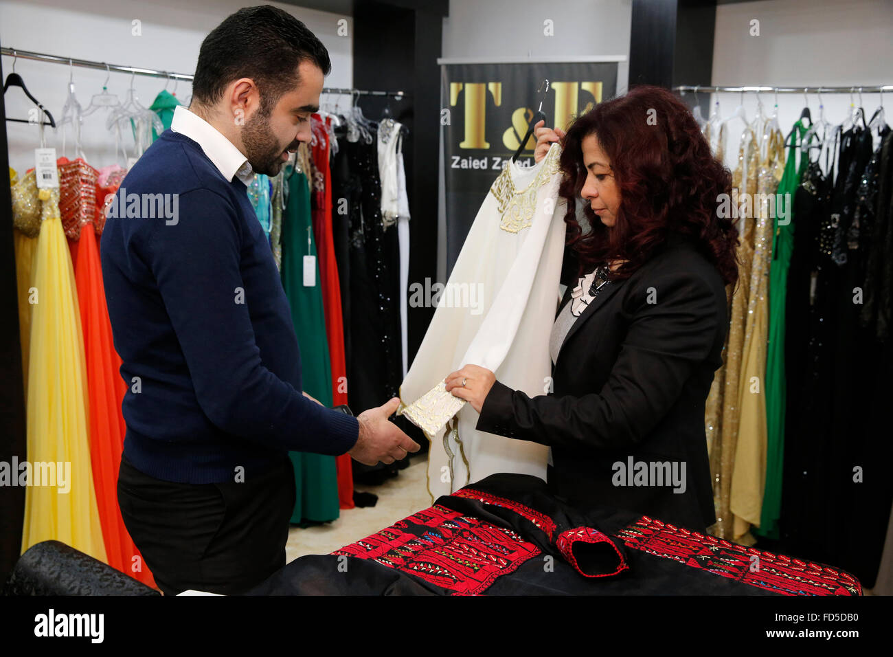 FATEN microfinance office manager Shaban Hammad with Ratibeh Abdeen ...