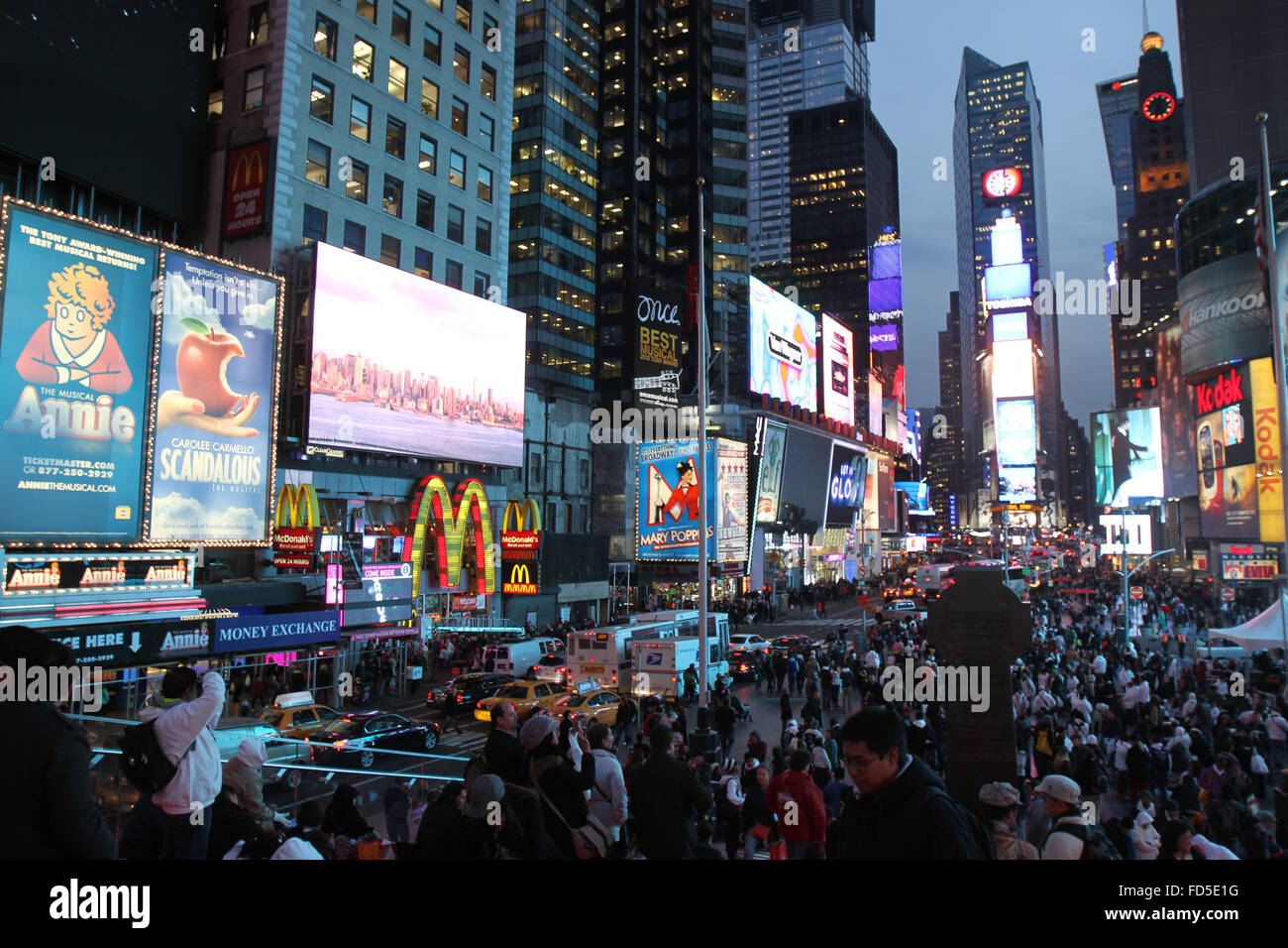 Times Square at night Stock Photo - Alamy