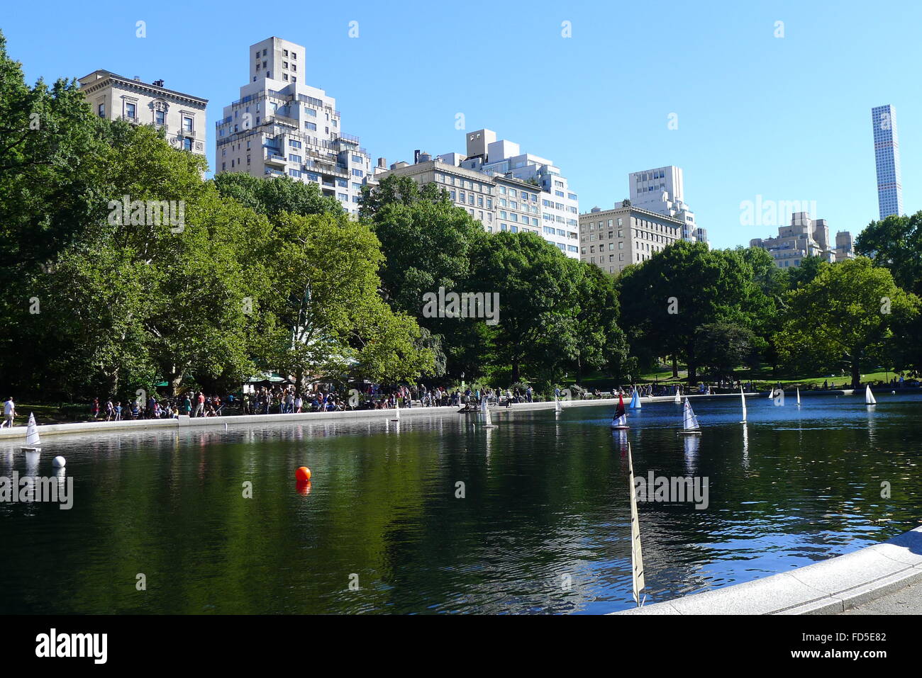 NY Central Park Conservatory Water Stock Photo - Alamy