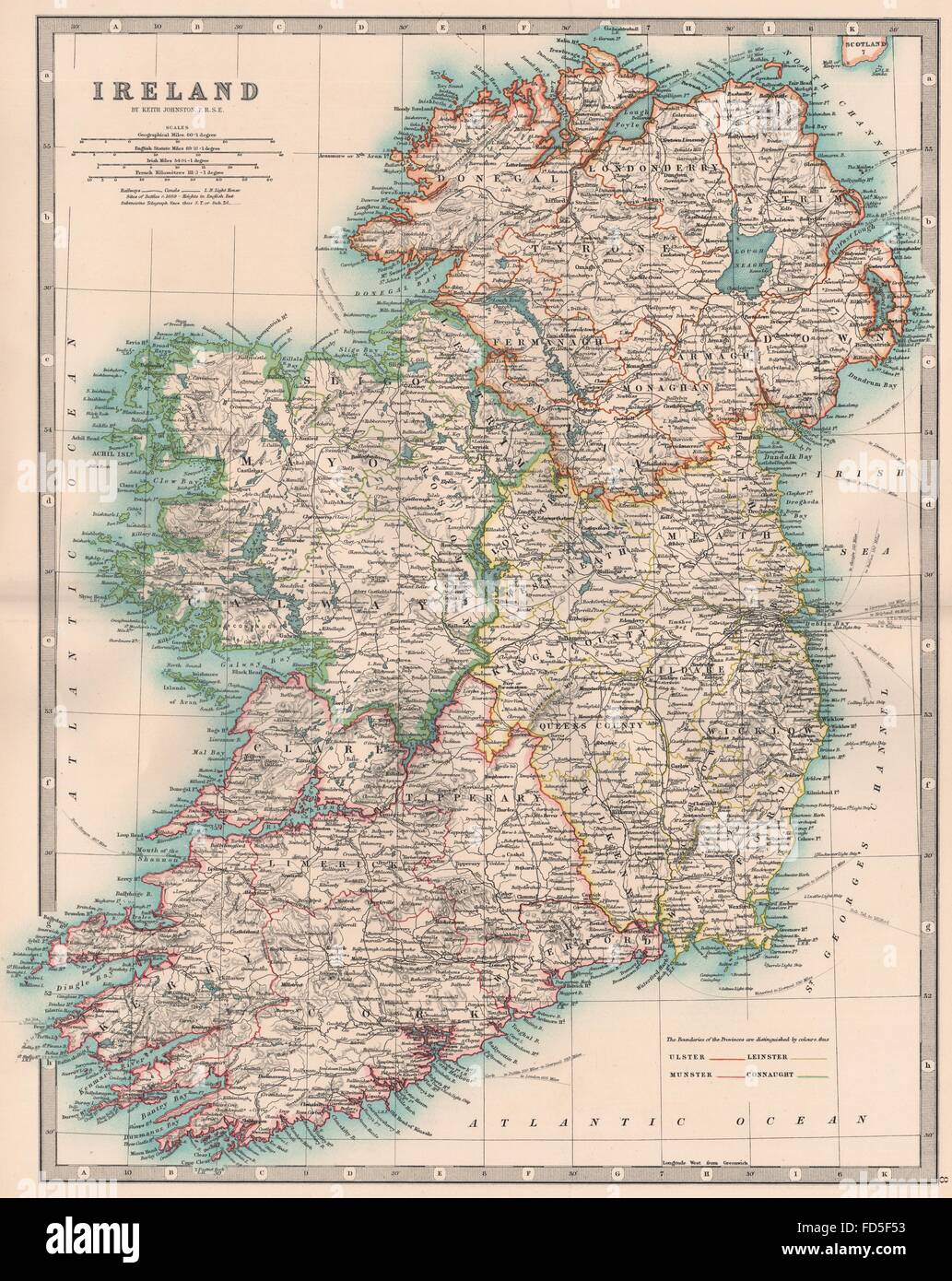 Map of ulster hi-res stock photography and images - Alamy