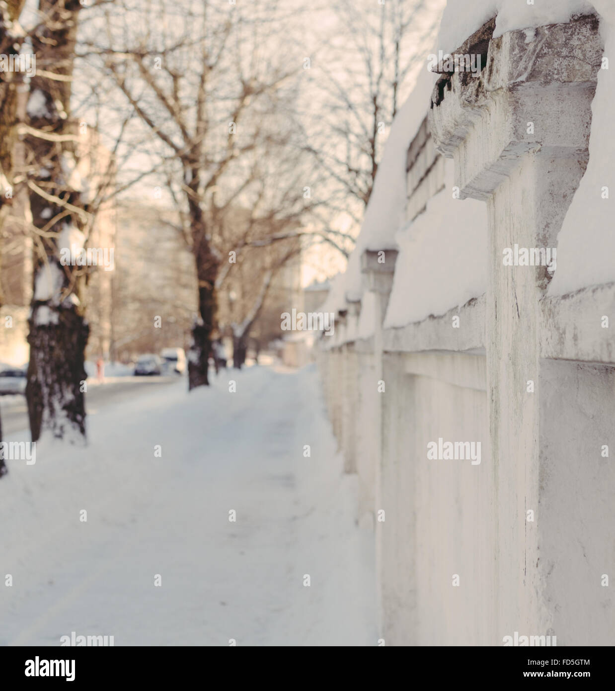 On Winter Street Stock Photo - Alamy