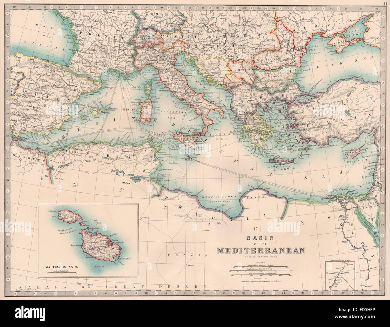 Modern mediterranean map hi-res stock photography and images - Alamy