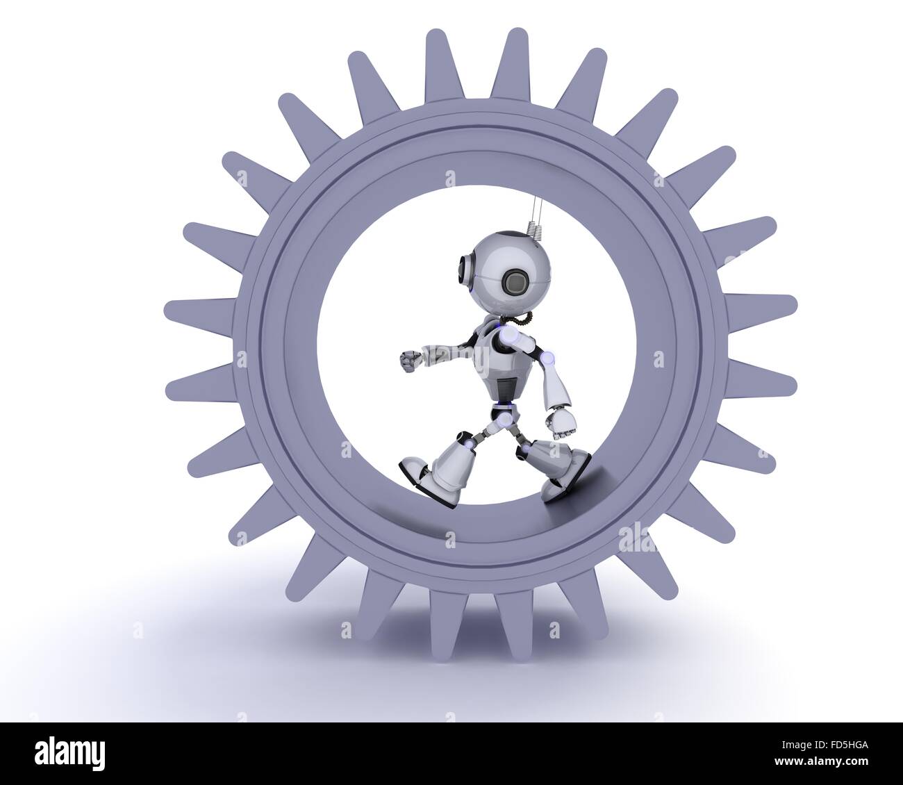 3D Render of a Robot gears concept Stock Photo - Alamy