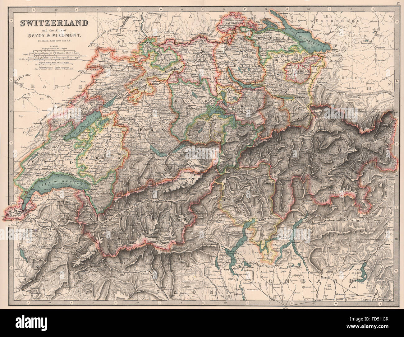 Piedmont map hi-res stock photography and images - Alamy