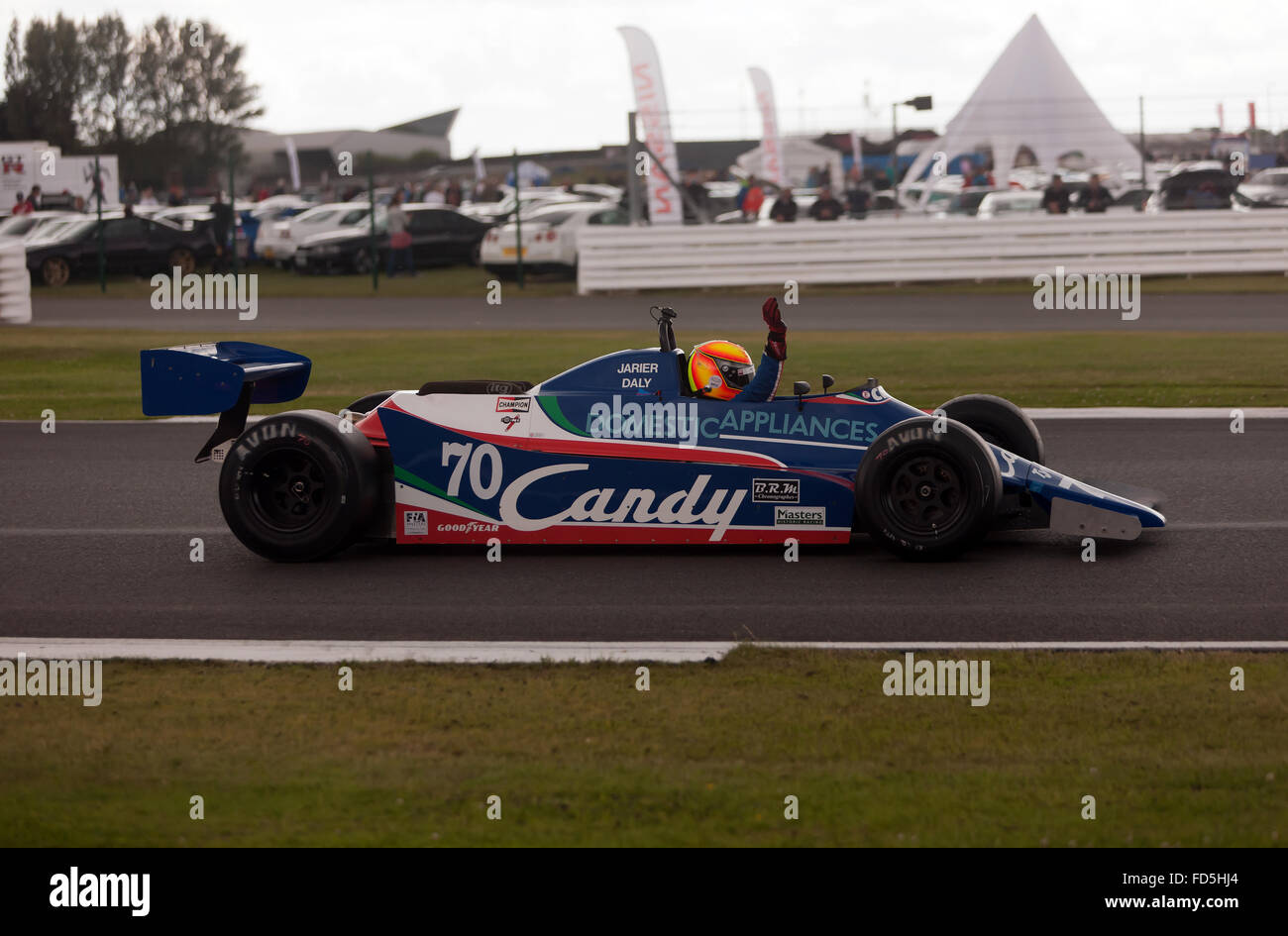 Sam Hancock waves to the crowd, after finishing a close second in the ...