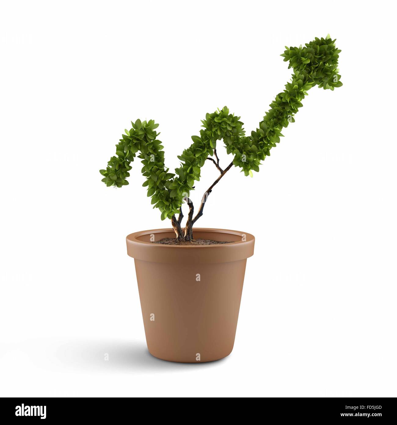 Tree growing shaped like graph hi-res stock photography and images - Alamy