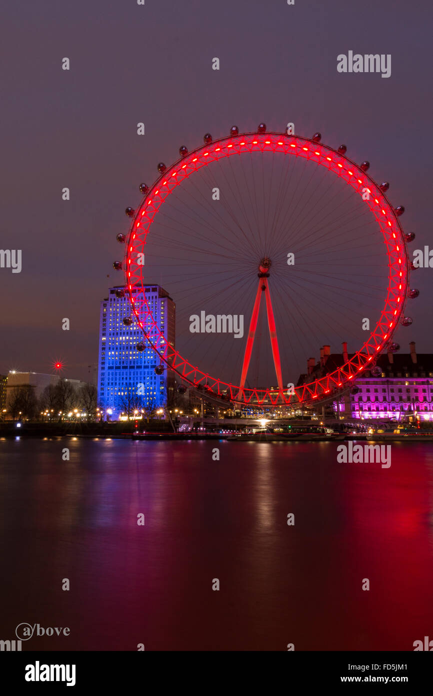 Different angle of the London Eye Stock Photo - Alamy