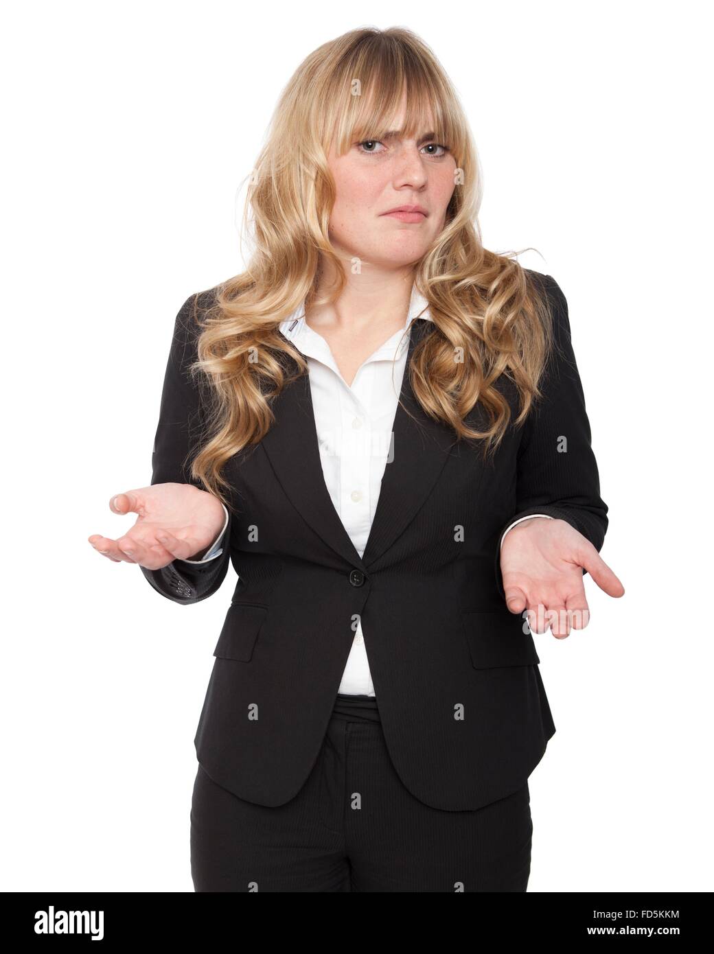 Woman Shrugging Shoulders High Resolution Stock Photography and Images ...