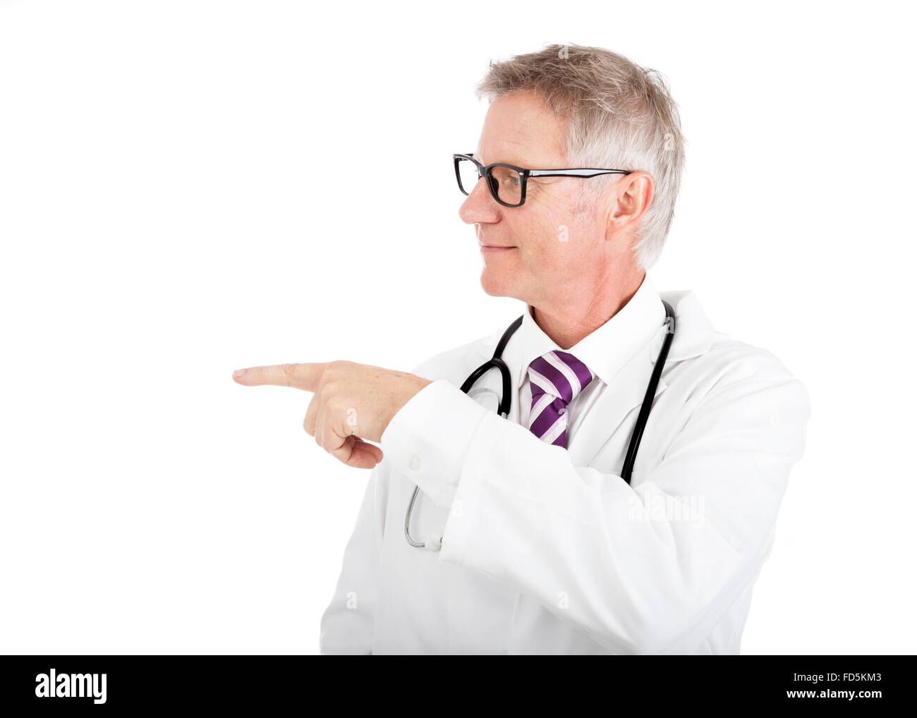 Doctor pointing hi-res stock photography and images - Alamy