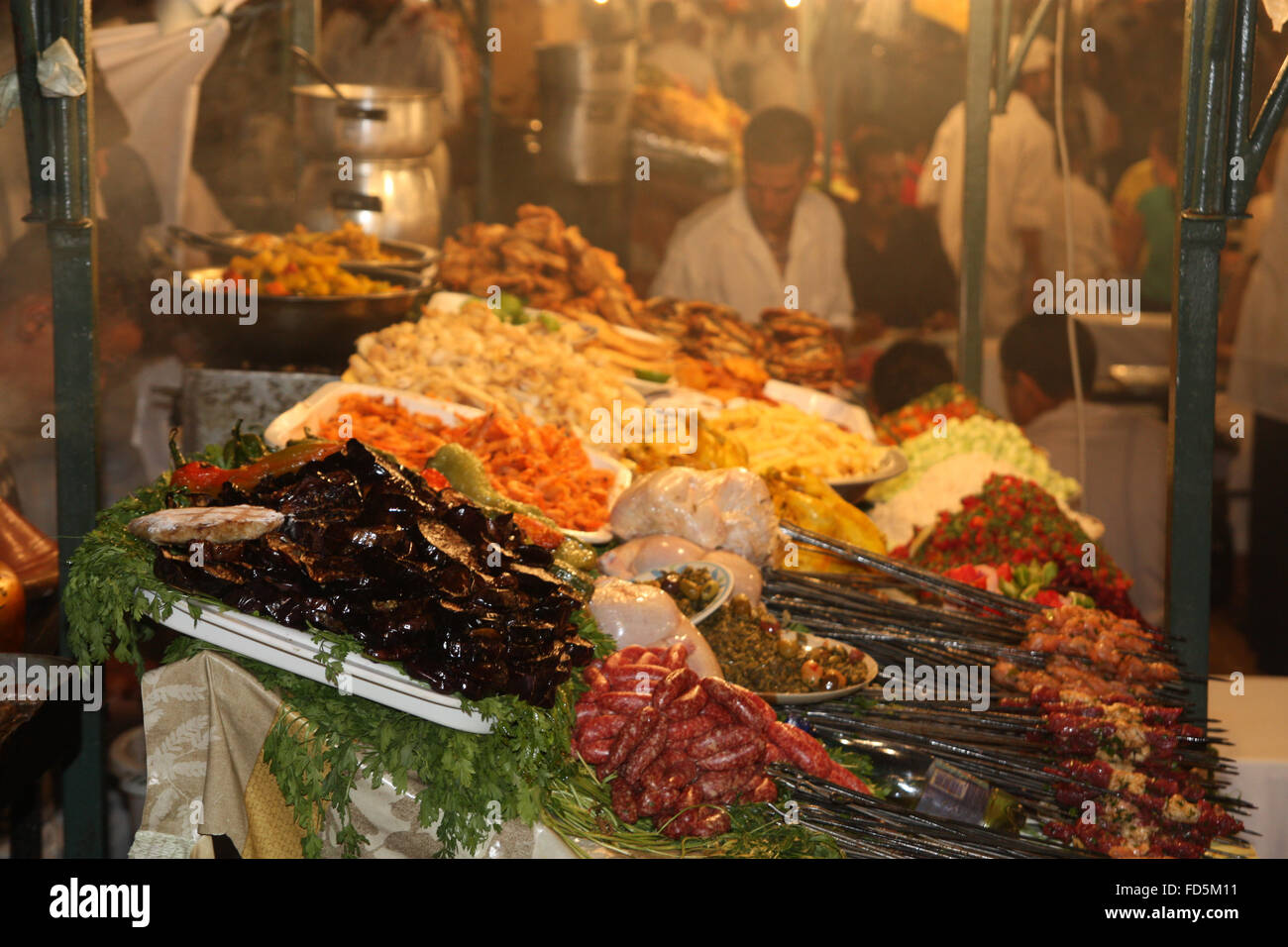 Assorted Meat At A Food Stall Stock Photo - Alamy