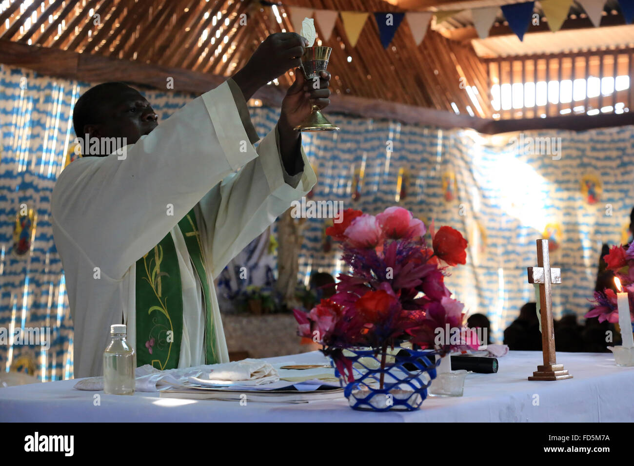 Eucharist. Sunday morning mass. Catholic parish Stock Photo - Alamy