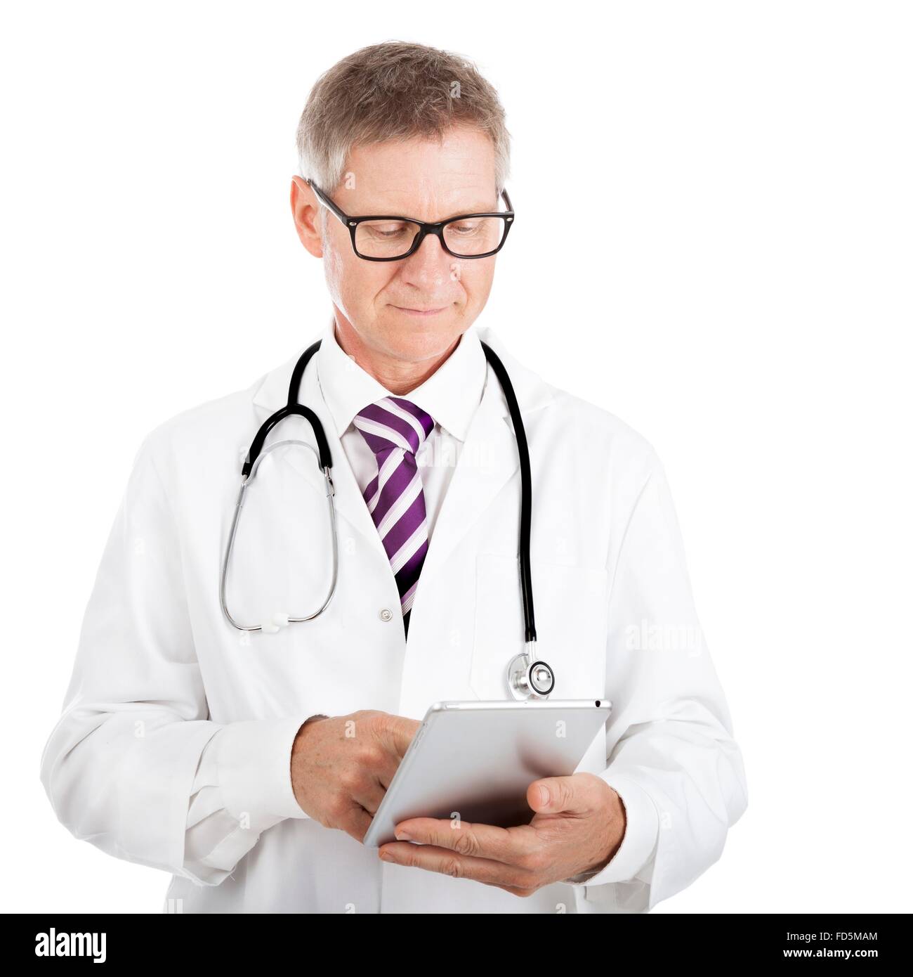 Doctor taking notes on tablet hi-res stock photography and images - Alamy