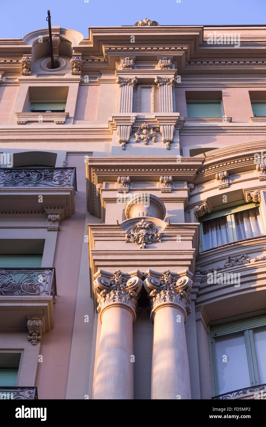 Old building detail at morning in Barcelona, Catalonia.Spain Stock ...