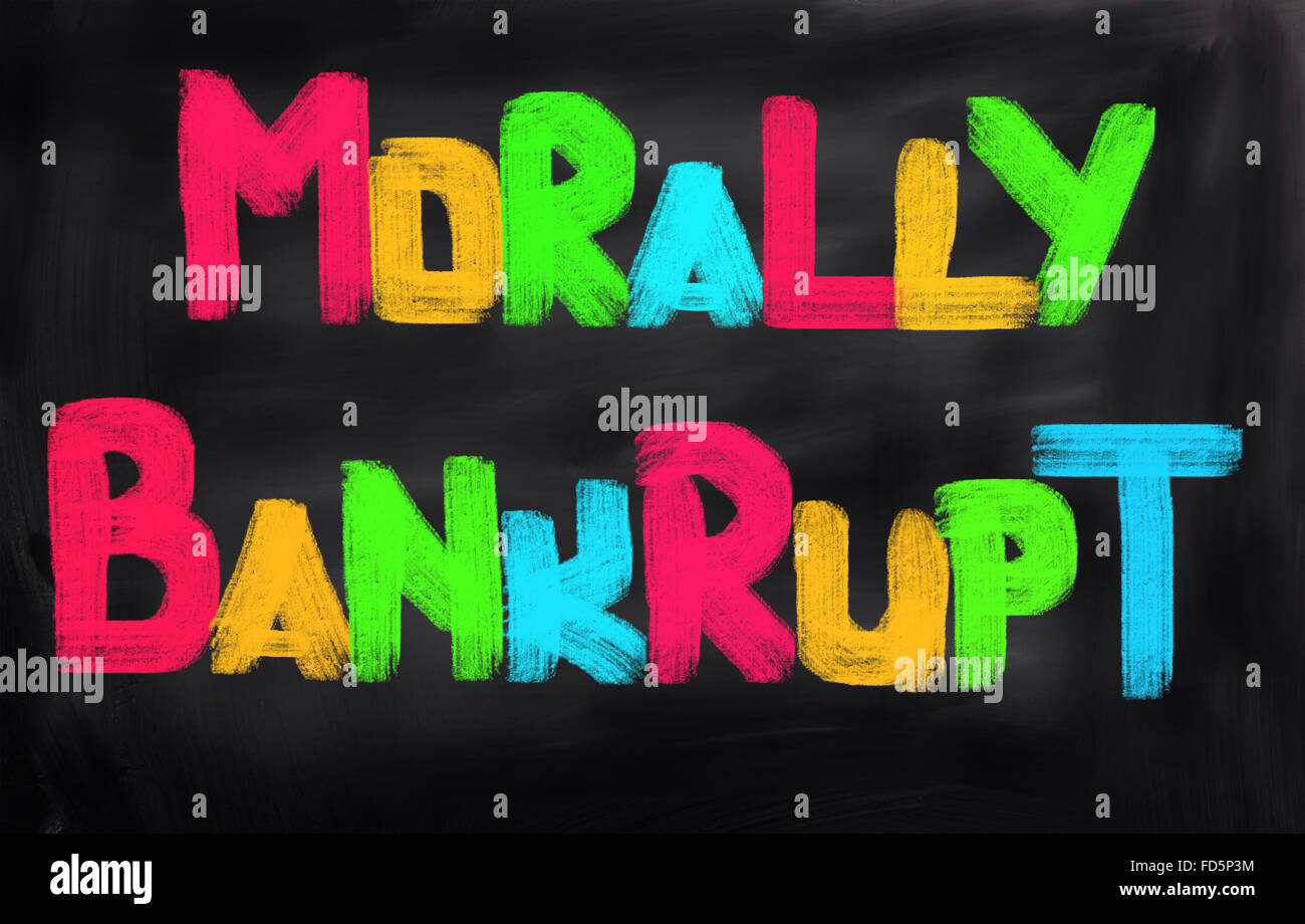 Morally Bankrupt Concept Stock Photo - Alamy