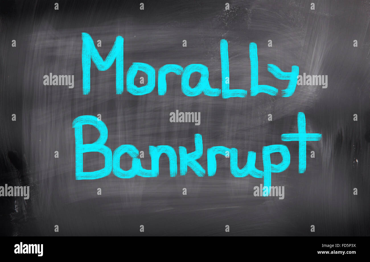 Morally Bankrupt Concept Stock Photo - Alamy