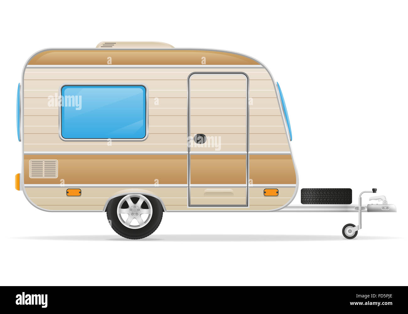 trailer caravan mobil home illustration isolated on white background ...