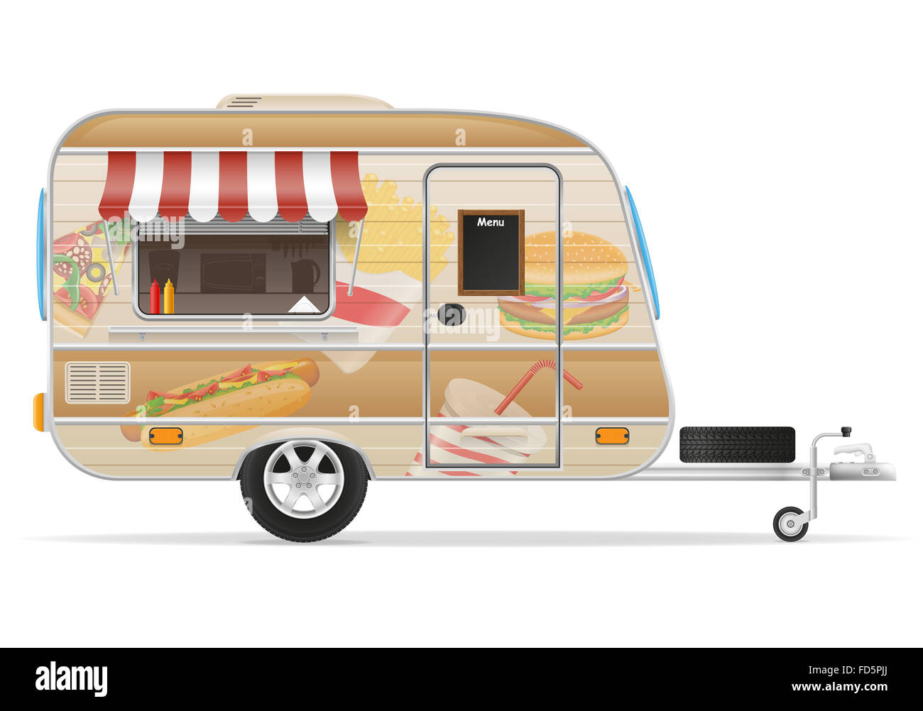 Burger van background Cut Out Stock Images & Pictures - Alamy