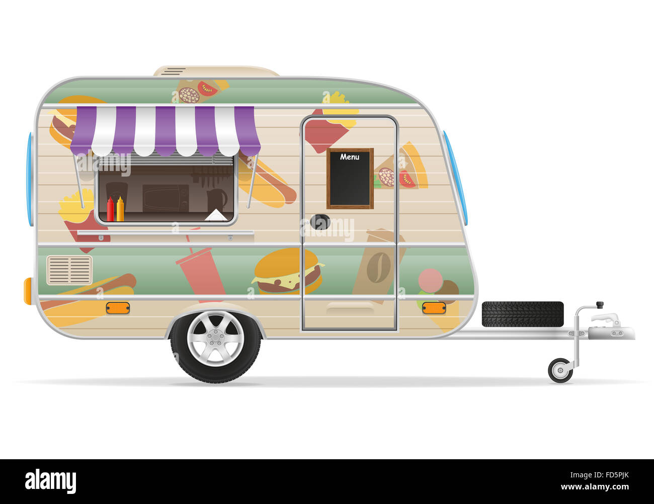 Burger van background Cut Out Stock Images & Pictures - Alamy