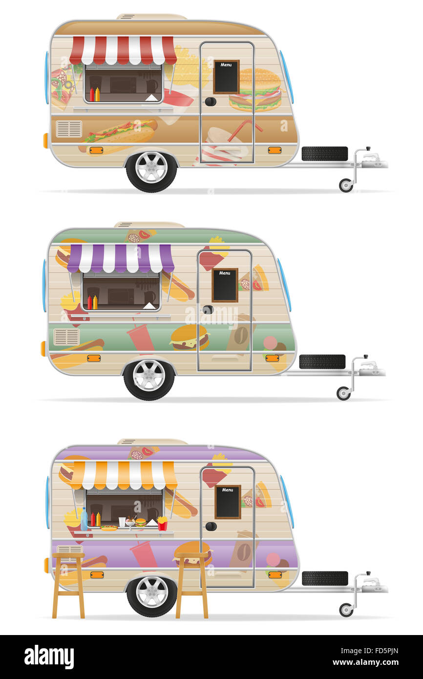 Burger van background Cut Out Stock Images & Pictures - Alamy