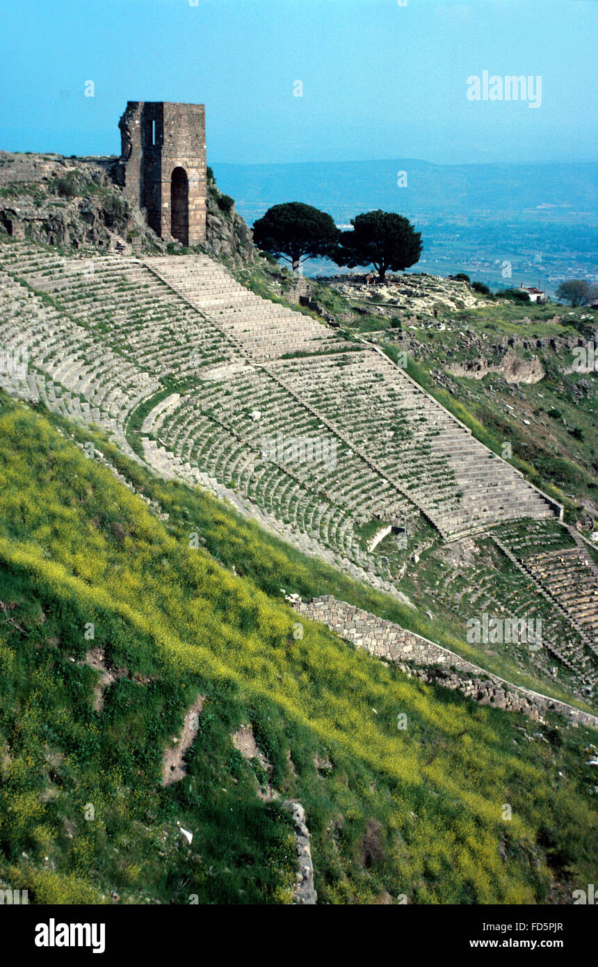 Hellenistic or Greek Theatre or Theater in the Upper Acropolis of the ...