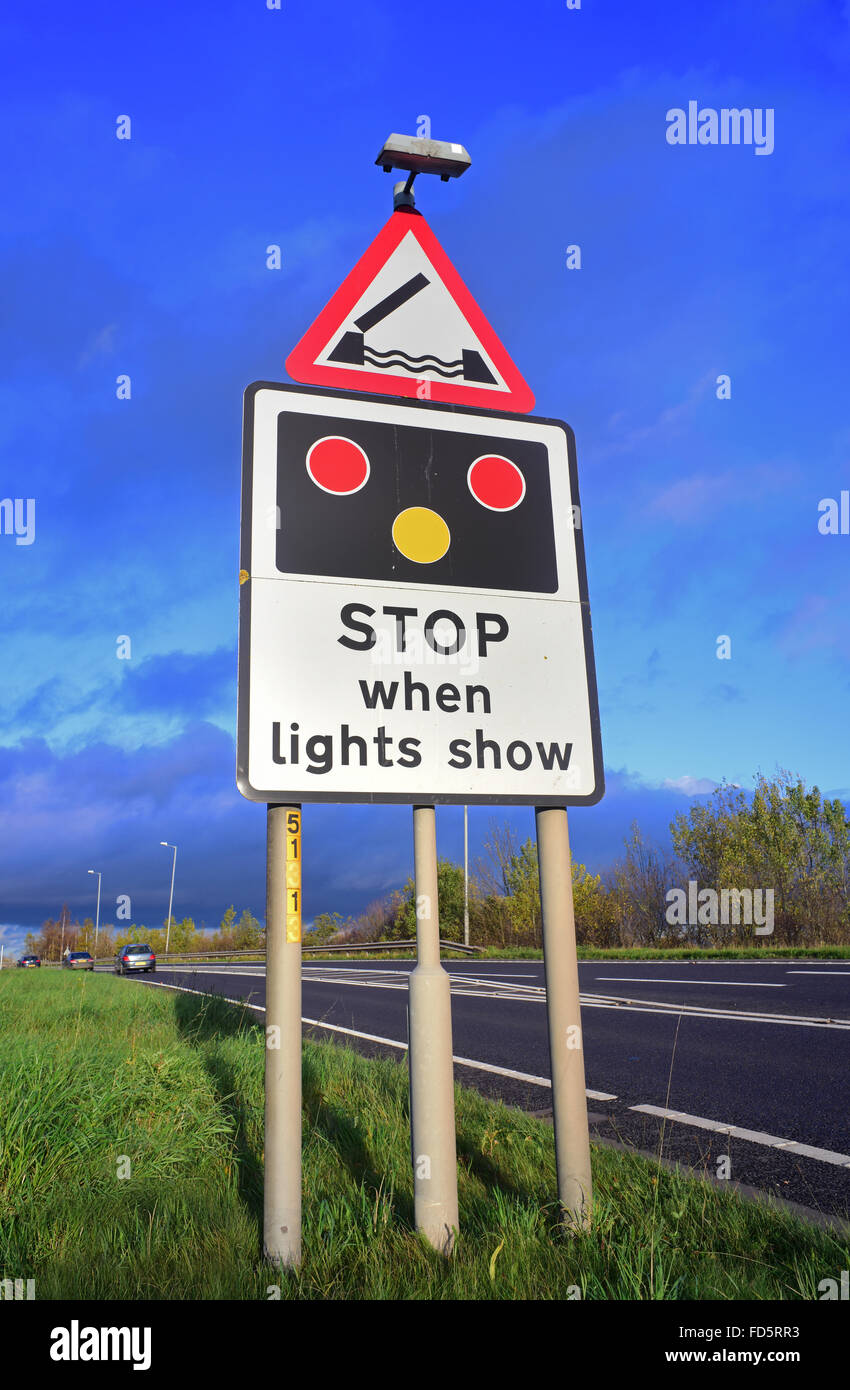 Swing bridge and sign hi-res stock photography and images - Alamy