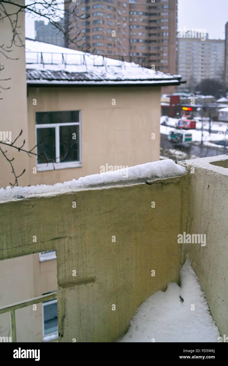 Buildings In Winter Stock Photo - Alamy