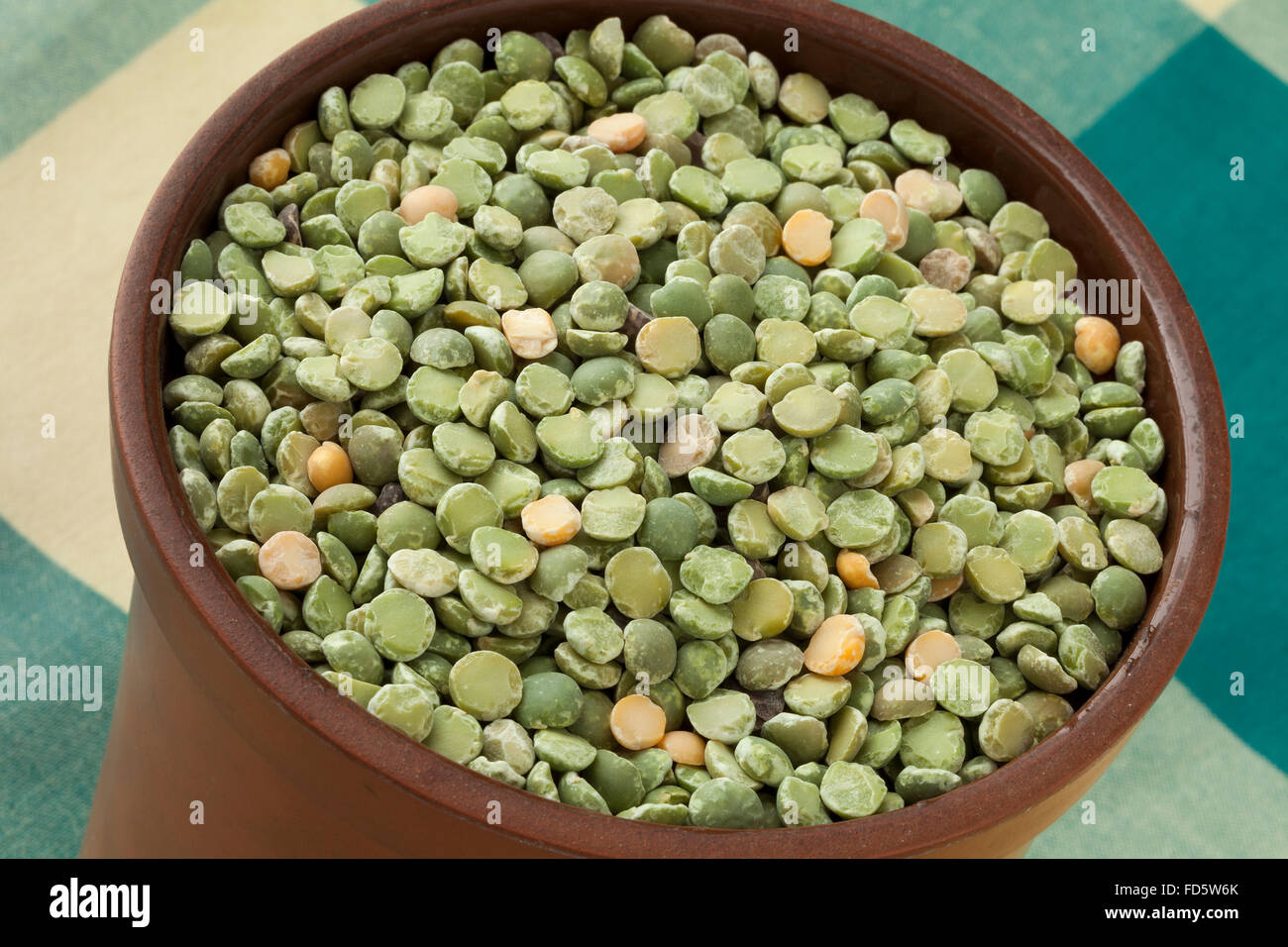 Green split peas in a pot Stock Photo - Alamy