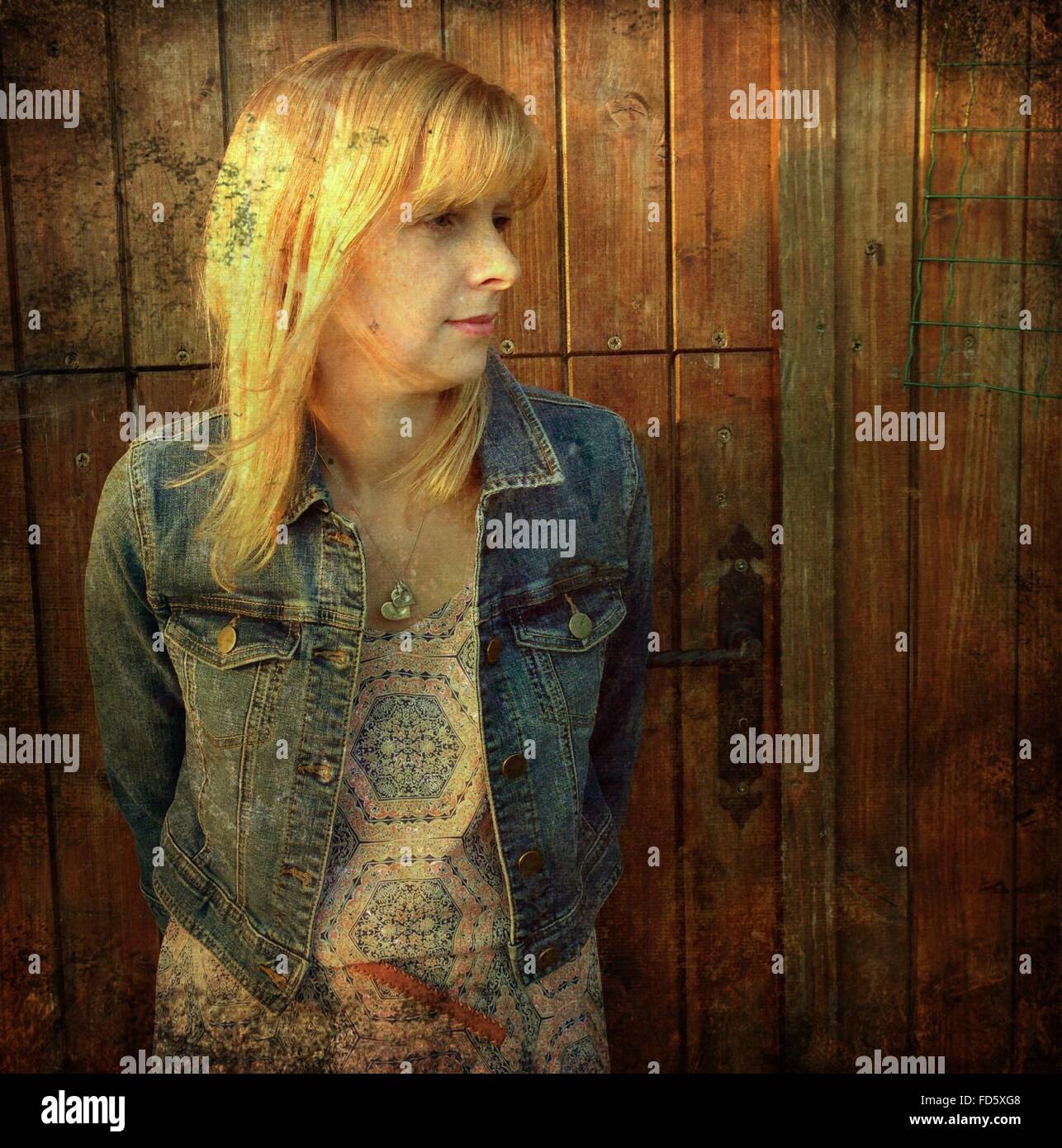Blond woman outside hi-res stock photography and images - Alamy