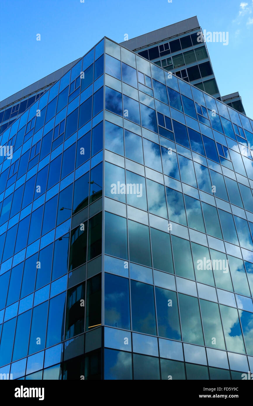 Modern business center buildings with glass facade Stock Photo - Alamy