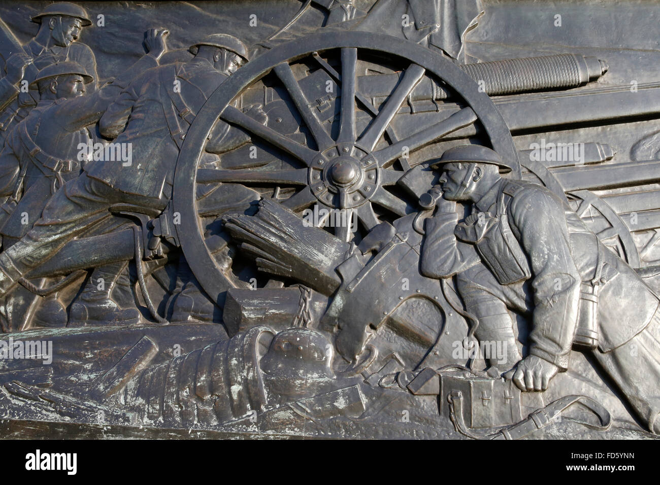 Detail of the Guards Memorial, designed by the sculptor Gilbert Ledward ...