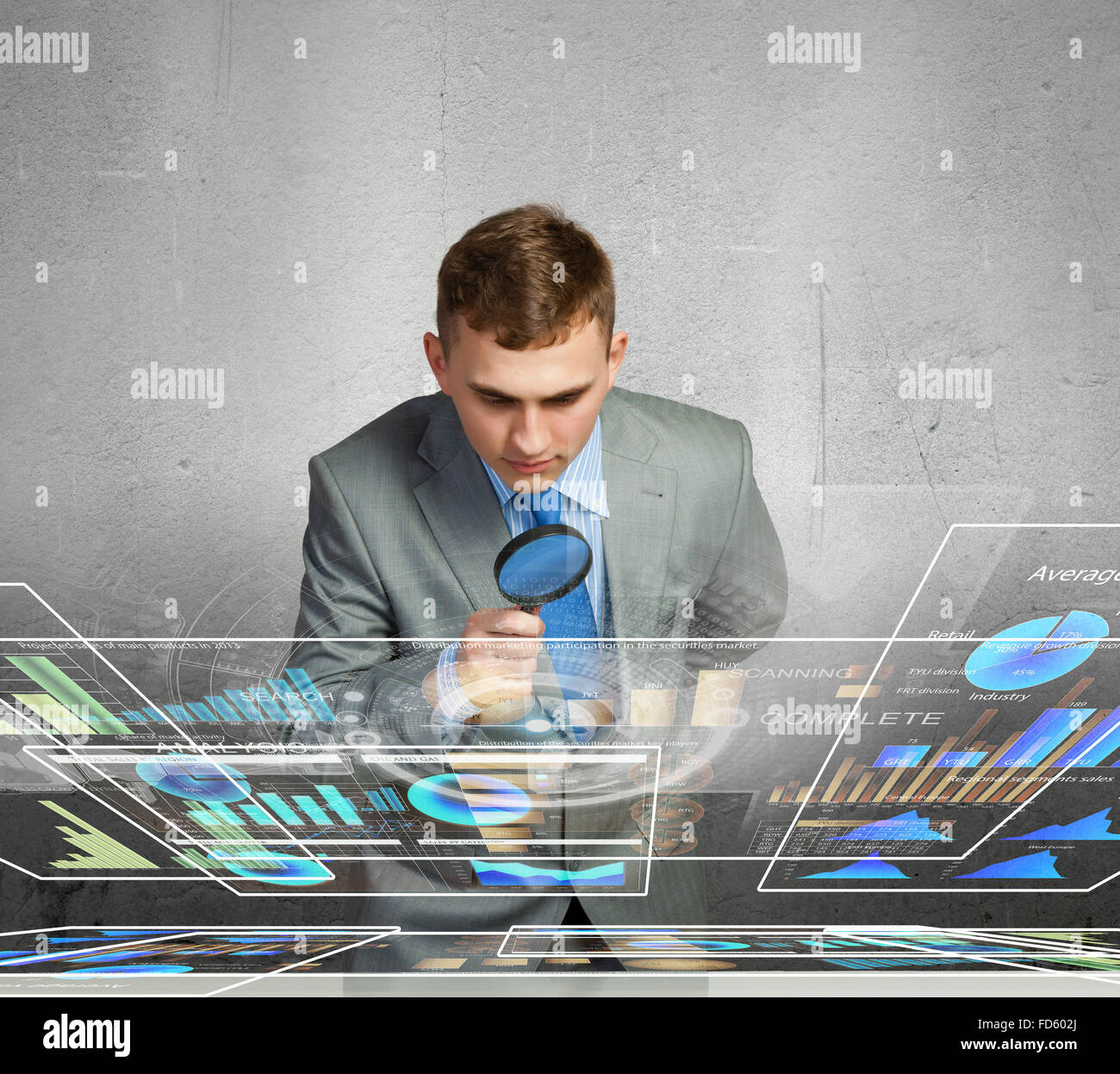 Image businessman examining objects hi-res stock photography and images ...