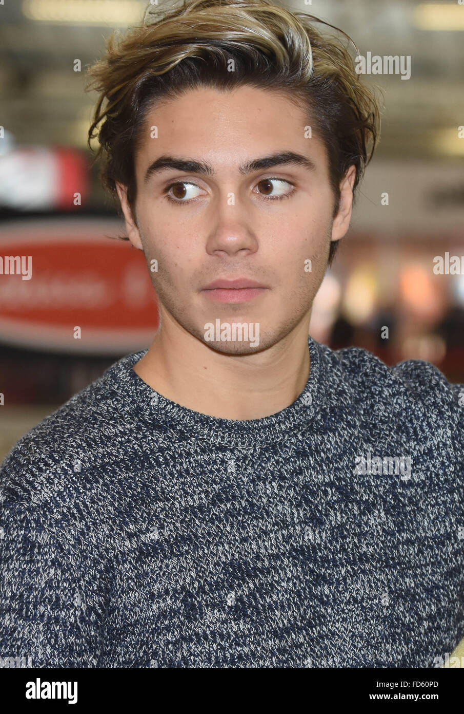 London, UK. George Shelley at the Toy Fair 2016. Olympia. 25th January ...