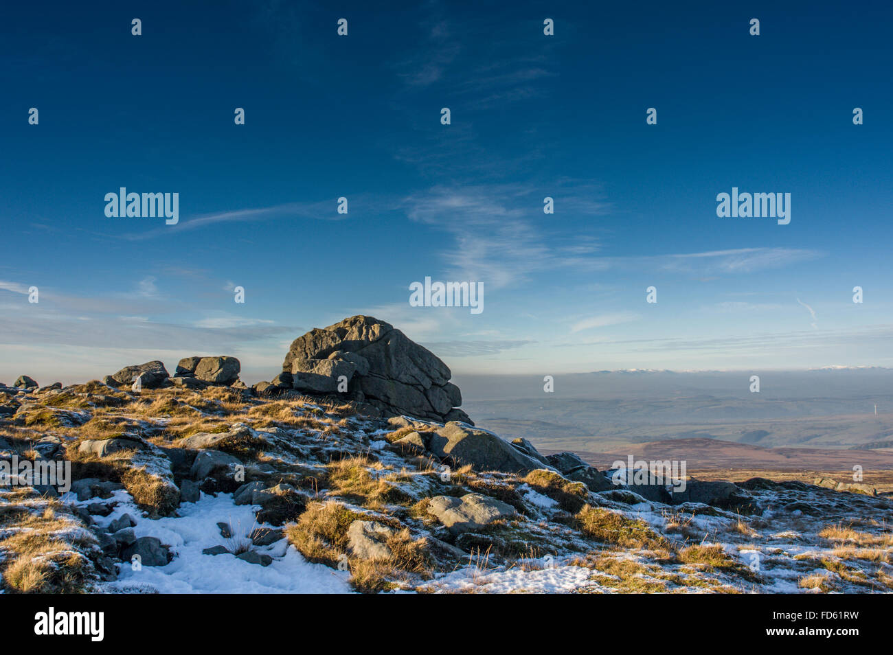 Summit outcrop on Ward's Stone in the Forest of Bowland Stock Photo - Alamy