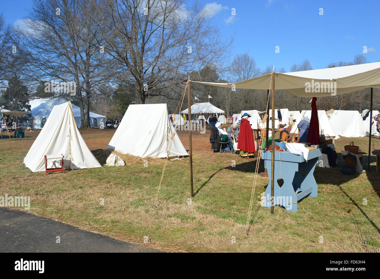 A reenactment of the Battle of Cowpens in Cowpens, South Carolina. The ...