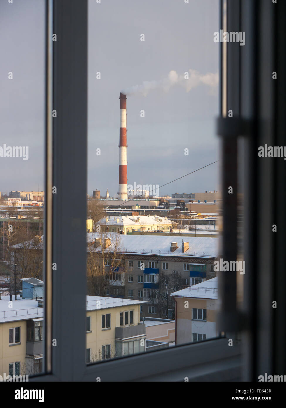 The city outdoor Factory chimneys Stock Photo - Alamy