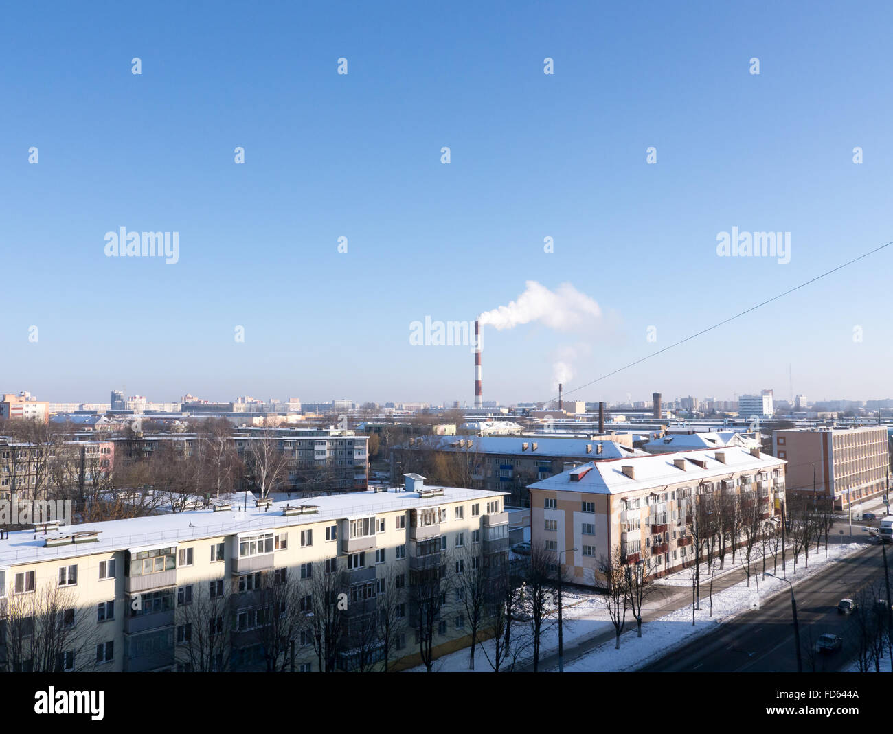 The city outdoor Factory chimneys Stock Photo - Alamy