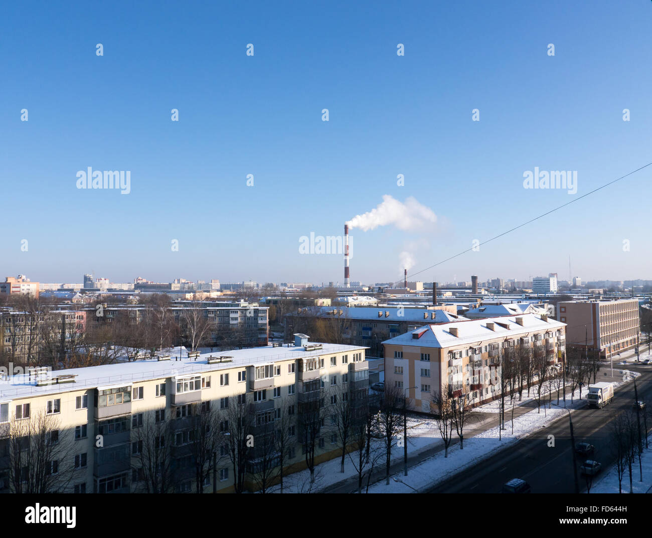 The city outdoor Factory chimneys Stock Photo - Alamy
