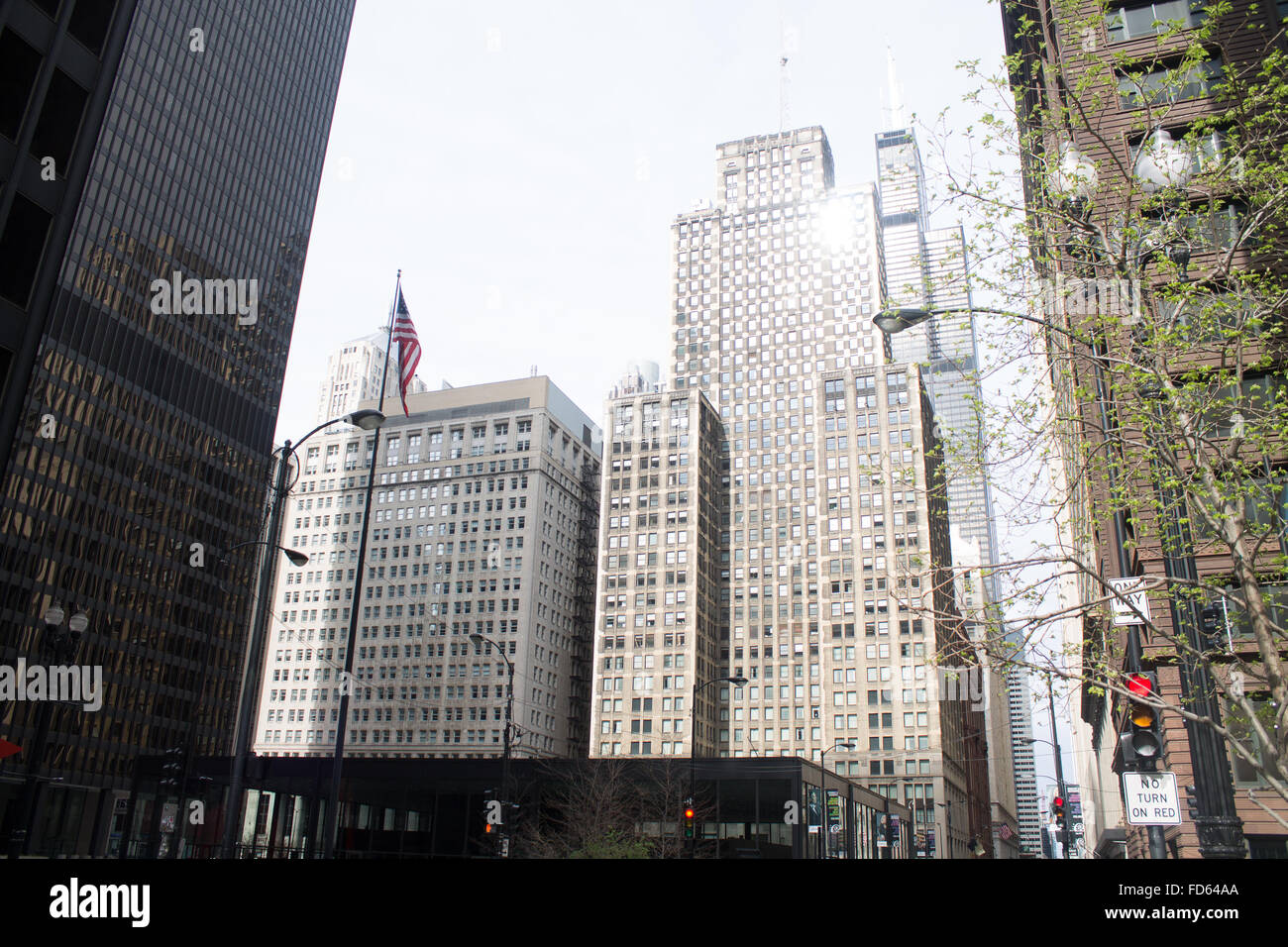 Downtown street light skyscrapers hi-res stock photography and images ...
