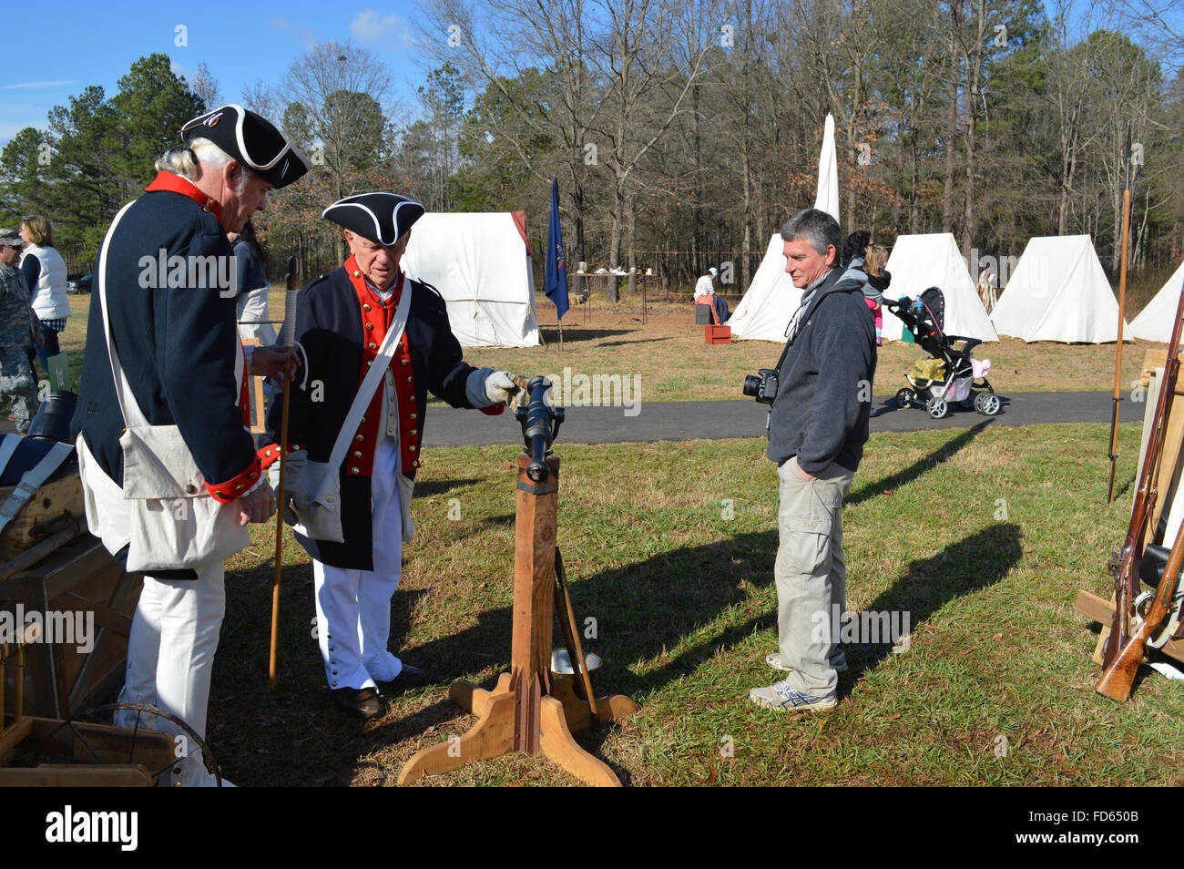 A reenactment of the Battle of Cowpens in Cowpens, South Carolina. The ...