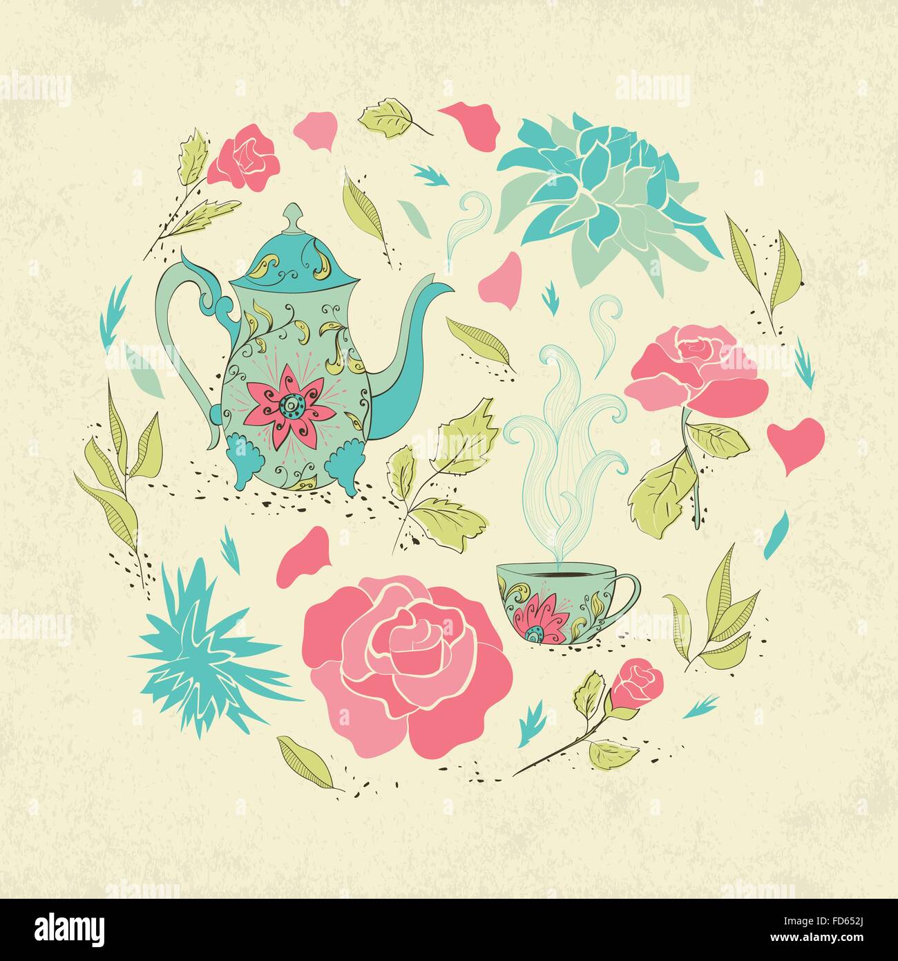 Lily flower tea Stock Vector Images - Alamy
